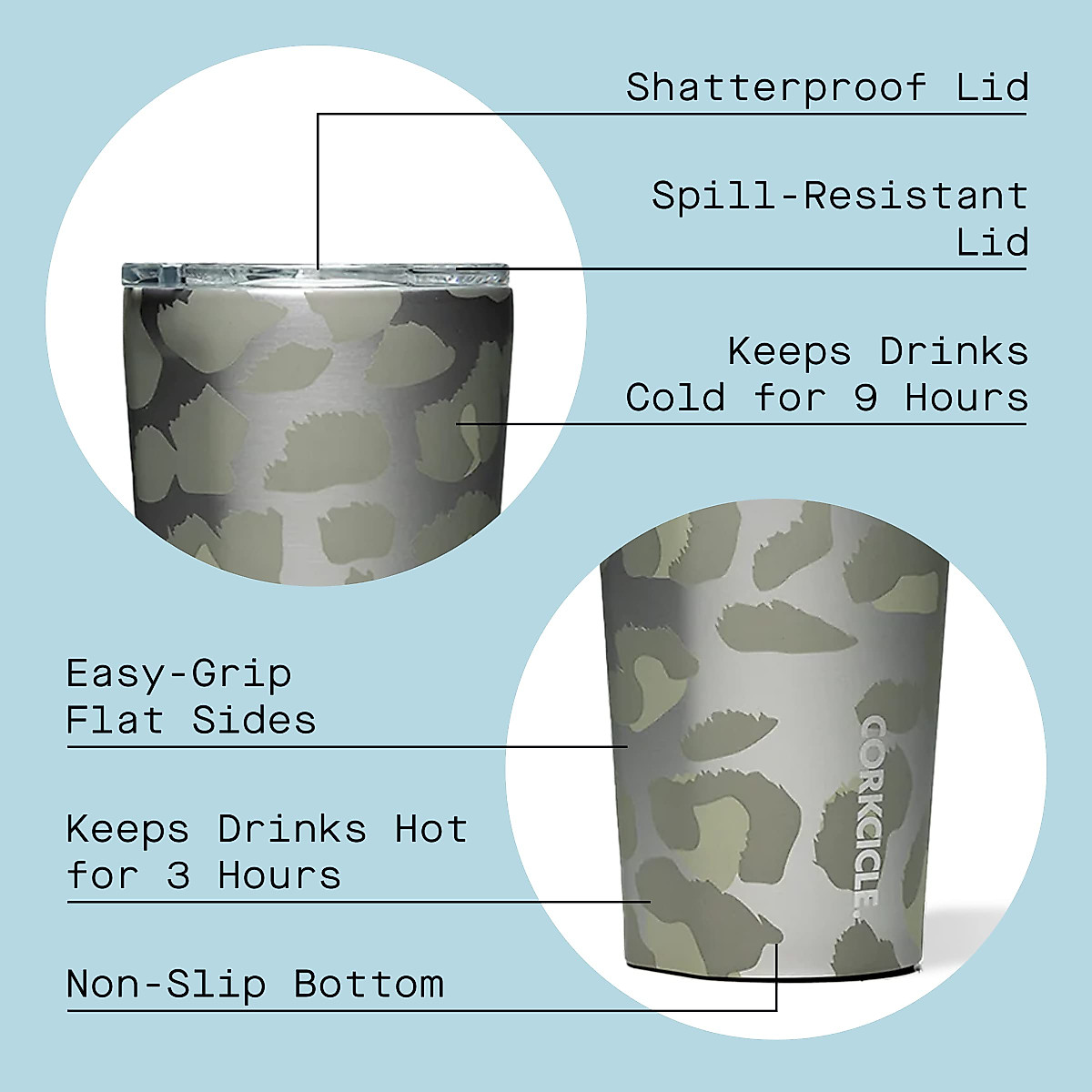 Corkcicle. Snow Leopard Tumber, 1 EA