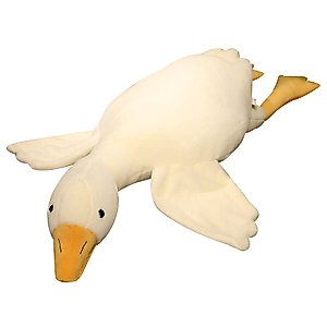 AIRROAD Goose Stuffed Animal, Big Huge Goose Plush Pillow Toy, Cute Giant White Goose Stuffed Animal Duck 63 Inch,Super Soft, Great as a Bedtime Listener and Partner