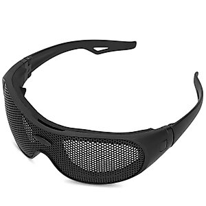 FILFEEL Safety Goggles Breathable Shock Resistant Iron Mesh Patterned Uv400 Wind And Sand For Outdoor Game Fans