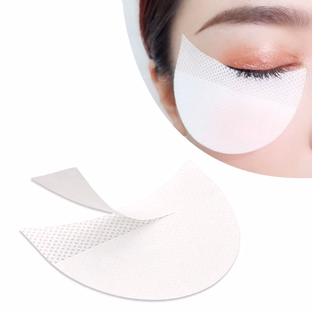 Faiteary 150pcs Eyeshadow Shields, Lint Free Eyeshadow Stencil Gel Pad Under Patches, Prevent Makeup Residue for Eyelash Extensions, Eyeliner, Lip and Tinting Makeup