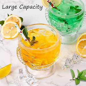 Gusnilo Tiki Glasses Tiki Cups Cocktail Glasses 17oz Bar Glasses Wine Glasses Cocktail Glass Set,Tiki Bar 500 Ml For Home Bar Party Mojito Glass For Cocktails Tiki Mug Bar Glassware 4pcs