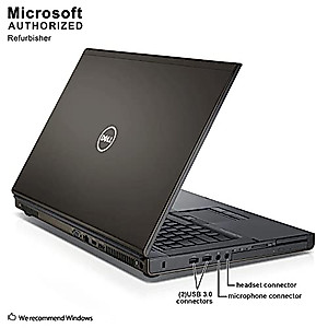 Dell Precision M6800 17.3in Laptop Business Notebook (Intel Core i7-4810MQ, 16GB Ram, 500GB HDD, 2GB Integrated Graphics Card, HDMI, DVD-ROM, WiFi, Express Card) Win 10 (Renewed)