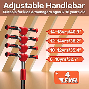 3 Wheels Scooter for Big Kids Teenagers Ages 6-18 Years Extral Wide Deck 4 Adjustable Height and Foldable Handlebar LED Flashing Glider Push Scooter Best Gifts for Boys Girls…