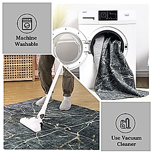 RUGSREAL Area Rug 2x6 Runner Rug Kitchen Mat Vintage Floral Runner Rug Entrance Foldable Rug Washable Hallway Entry Carpet Non Slip Rugs Farmhouse Living Room Bathroom Bedroom Dining Room,Grey