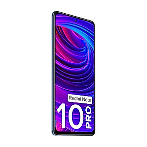 redmi Xiaomi Note 10 Pro 4G Volte 128GB + 6GB Factory Unlocked 6.67" 64MP Quad Camera Night Mode (not Verizon Sprint Boost Cricket) (w/Fast Car Charger Bundle) (Glacial Blue)