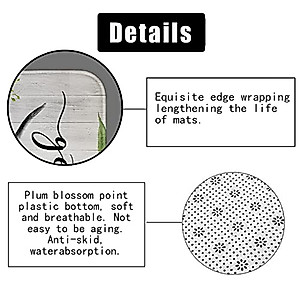 JAYDEN MADGE MAKE YOUR HOME SWEETER Jayden Madge 4PCS Highland Cow Shower Curtain Set with Rugs, Get Naked Watercolor Yellow Floral Botanical Country Western Farm Ani JM-IT010 0