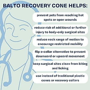 Balto Neck Eco E-Collar Alternative – Dog Recovery Collar – Padded Dog Cone - Pre/Post Surgery Helps Protect Wounds and Rashes- Body Only Protection (Medium)