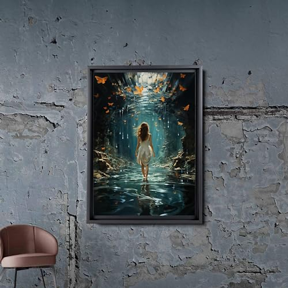 Abstract Painting Buy Canvas Wall Art, Butterfly Painting Art, Butterfly canvas, bedroom Butterfly wall art,Watercolor abstract Butterfly canvas painting