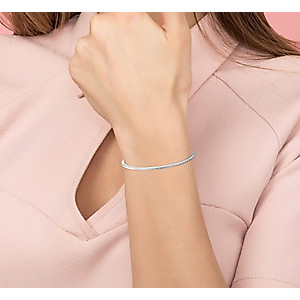 Savlano 925 Sterling Silver Solid Italian Round Diamond Cut Flexible Snake Chain Bracelet With Gift Box For Women & Men - Made in Italy (7, 2.5mm)