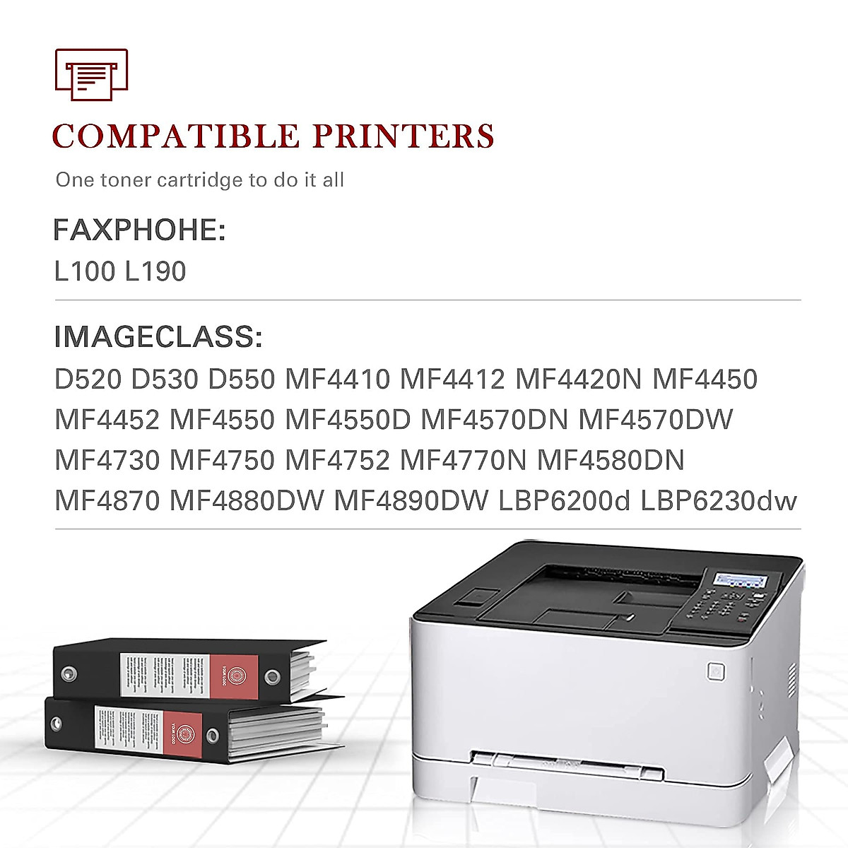 Toner Kingdom Compatible Toner Cartridge Replacement for Canon 128 CRG128 126 ImageCLASS D530 MF4770N MF4890DW D550 MF4880DW LBP6230DW MF4450 D560 Faxphone L100 L190 Laser Printer(Black,2-Pack)