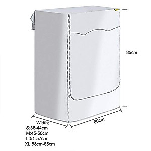 1Pc Washing Machine Dustproof Zipper Cover Turbine Roller Protection Washer Dryer Cover Fit Most Top Load or Front Load Washers Laundry Supply(XL)