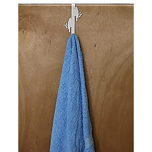 Bird Over The Door Hook - Coat Multi Purpose Organizer Hanger for Doors Door Mount Towel Hanger Towel Hooks for Bathroom Kitchen Beach Towels Bathrobe Swimsuit Door Mount Pool Towel Rack White