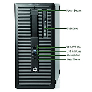 Hp EliteDesk 800 G1 Tower Computer Desktop PC, Intel Core i7 3.4GHz Processor, 16GB Ram, 512GB M.2 SSD, WiFi & Bluetooth, Wireless Keyboard and Mouse, Windows 10 Pro (Renewed)
