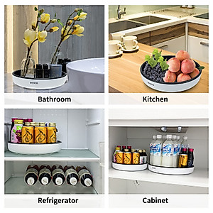 Sutekus Lazy Susan Organizer Turntable Cabinet Organizer Spinning Storage Organizer Spice Rack for Kitchen Cabinet Pantry Countertop Bathroom Organization (10")