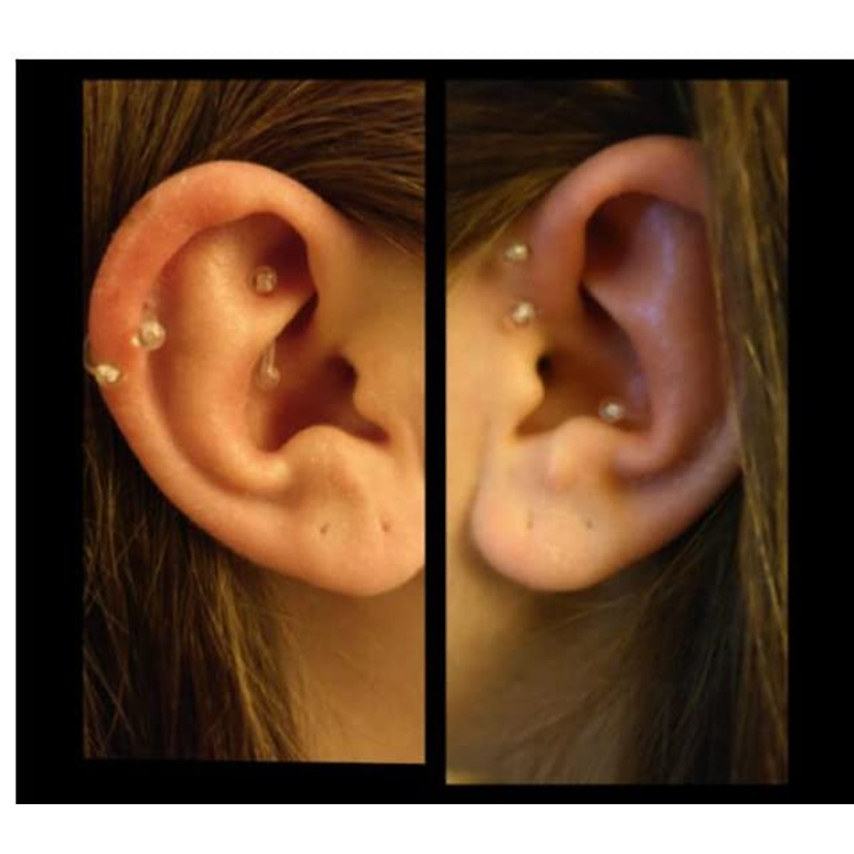 D.Bella 16G Clear UV Flexible Acrylic Labret Lip Ring Tragus Retainer Clear Helix Cartilage Earring Stud Piercing Jewelry Retainer 10pcs 10mm