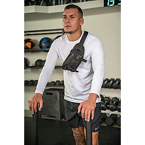 MVRK Gym Fanny Pack for Men & Women Unisex Waist Bag Pack - Waterproof Crossbody Bag - Black (BLACK)