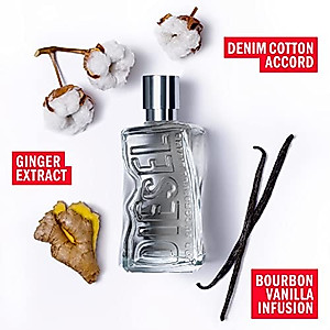 D by Diesel Refillable Eau de Toilette Spray for Everyone – Men and Women – Ginger Extract, Denim Cotton Accord, Vanilla Bourbon Extract, Lavender Heart, 1.7 Fl. Oz.