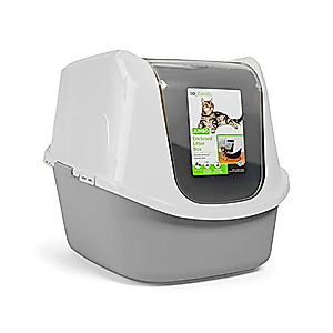 So Phresh Grey Jumbo Enclosed Cat Litter Box, 23" L X 19" W X 19" H