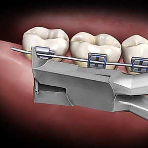 Dental Orthodontic Distal Cutter Plier,Orthodontic Flush Cutter, Distal End Cutter With Safety Holder,Cut Wire Up To A Maximum Of .021" x .025" (.53 mm x .64 mm) Standard Head Long Handle