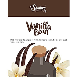 Vanilla Bean Highly Scented Natural 3 Wick Candle, Essential Fragrance Oils, 100% Soy, Phthalate & Paraben Free, Clean Burning, 14.5 Oz.