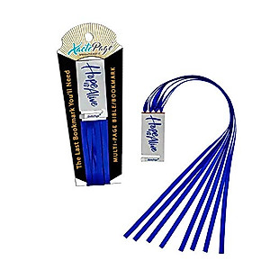 The Patented XactoPage Multi Page Marker Featuring 8 Satin Ribbons (Royal Blue)