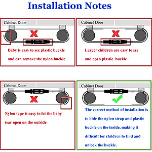 Multi-Functional Magic Buckle, Baby Safety Lock for The Door, Two-Door Refrigerator, Oven and Children's Safety Fence, Etc., or for The Fixed Baby Luggage (3 Pack Black)