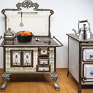 34 Pieces Dollhouse Miniature Metal Pots and Pans 1/12 Scale Mini Dollhouse Kitchen Cookware Vegetable and Fruit Sets for Adults Children Pretend Play Kitchen Cooking Game Birthday Party Present