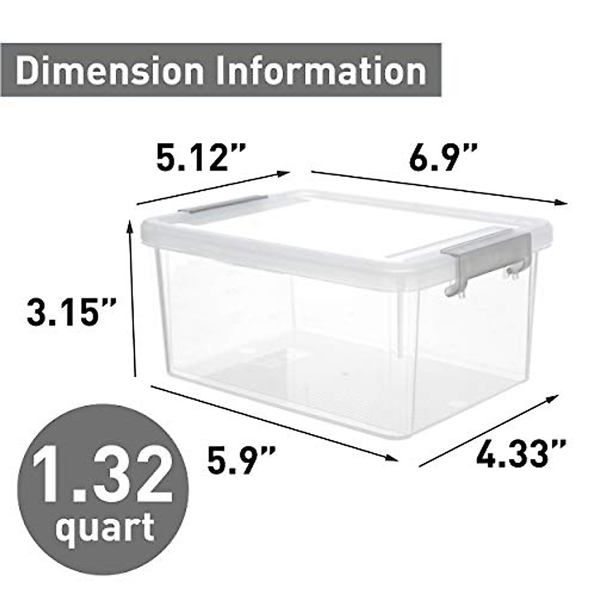 Citylife 20 Packs 0.18 QT Plastic Bead Organizers & 10 Packs 1.3 QT Small Storage Bins with Lids Stackable Box, Clear White