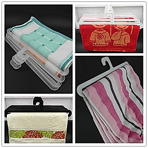 WellieSTR (Pack of 50 Plastic Hangers,Towel/Scarf/Legging Hangers, 21cm/8.3" - White