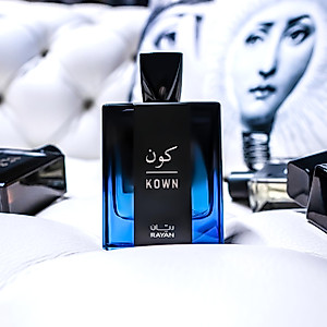 RAYAN Kown Modern Oud Perfume for Men - Long Lasting Arabian Eau De Parfum, 100mL (3.34 Fl oz), Contains Bergamot, Lavender, Cypress, Cardamom, Oud & Cedarwood, Ideal Gift for Him for Ramadan & Eid