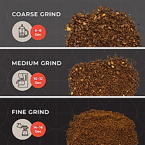 MuellerLiving Electric Coffee Grinder for Spice, Nut, Herbs and Coffee Beans, Sharp Blade, Stainless Steel - Black