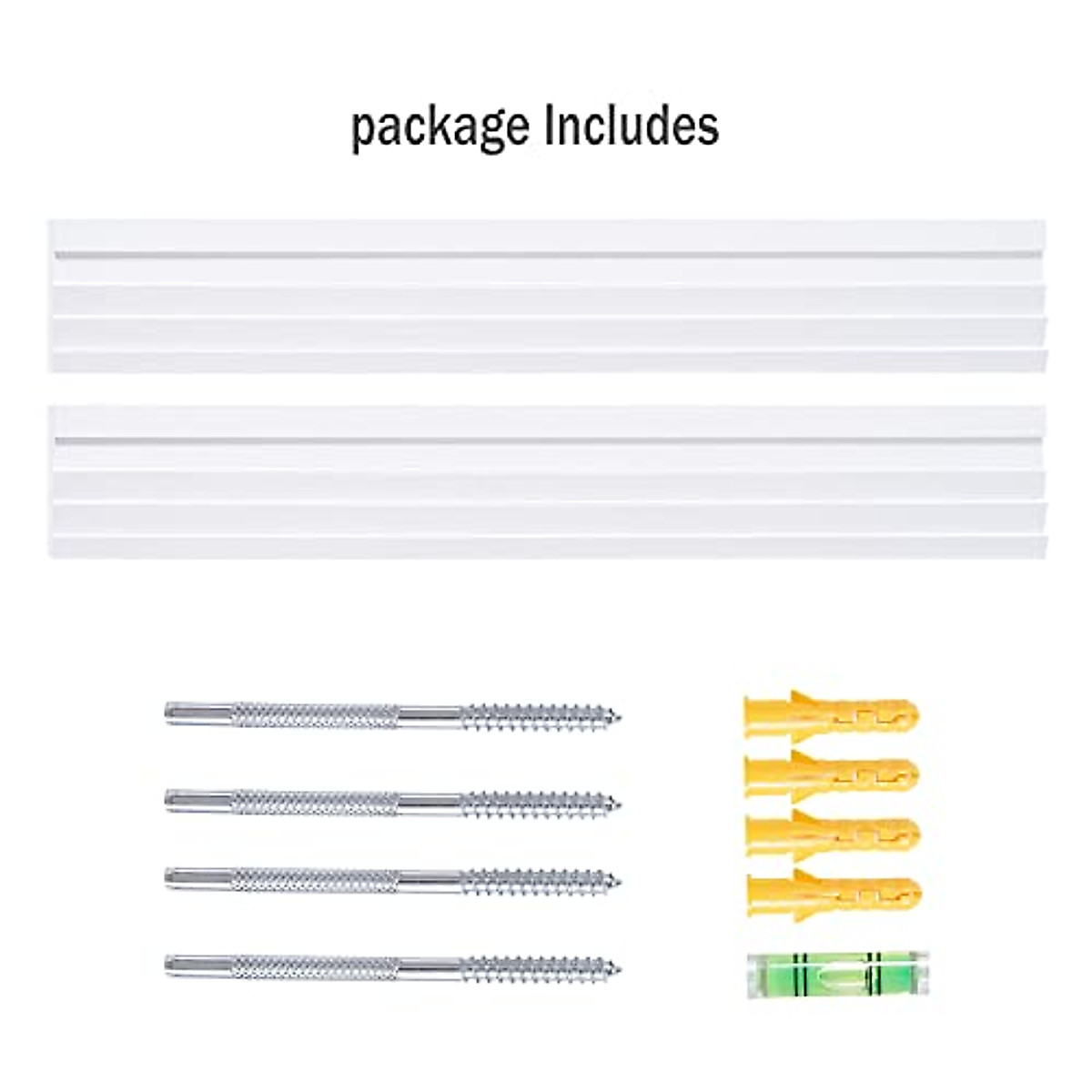 AUYKBVK White Photo Picture Ledge Shelf Wall Mounted Floating Shelves for Room Décor 24 in Wooden Nursery Book Shelves Books Photo Frames Display Shelves with Lip a Set of 2