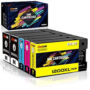 ONEINK Compatible Replacement for Canon Maxify 1200 XL Ink Cartridges, Used for Canon Maxify MB2320 MB2020 MB2720 MB2120 MB2050 MB2350 Printer (2 Black/1 Cyan/1 Magenta/1 Yellow, 5 Packs)