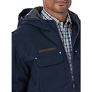 Wrangler Riggs Workwear Men's Tough Layers Canvas Work Jacket, Dark Navy, Medium