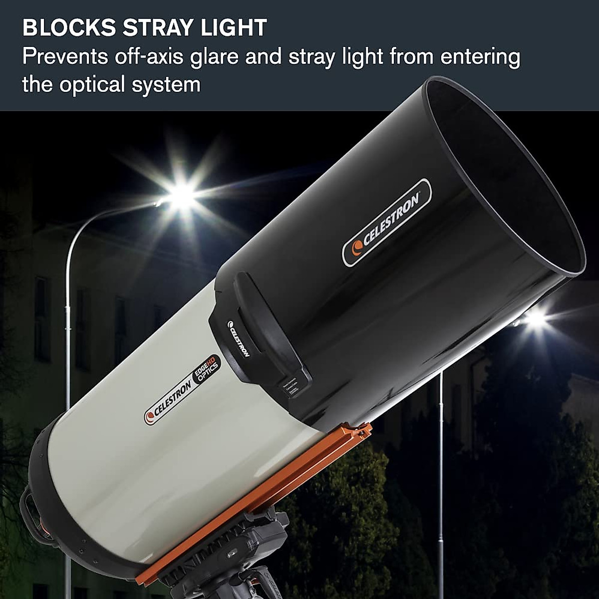 Celestron – Dew Shield with Cover Cap – Aluminum Dew Prevention – Fits 11” Schmidt Cassegrain, EdgeHD, and RASA Telescope