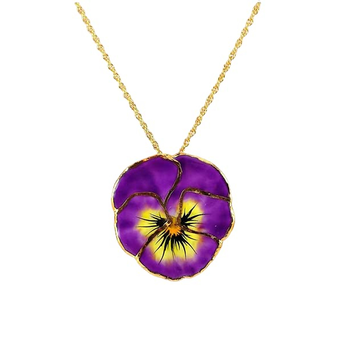 Flower Themed Jewelry, Pansy Pendant Lilac