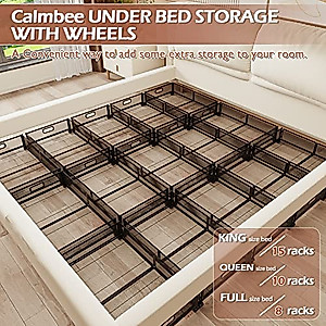 Under Bed Storage, Under Bed Storage Containers with Wheels and Handles, Foldable Heavy Duty Metal Under Bed Shoe Storage Organizer, Under Bed Storage Drawer for Blanket, Clothes, Toy, Book, 2 Pack