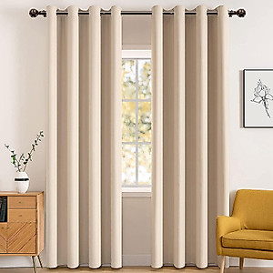 KAMANINA Single Curtain Rod 32 to 58 Inch(2.6-4.8Ft), 7/8 Inch Antique Bronze Adjustable Drapery Rod for Windows, Decorative Netted Texture End