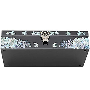 February Mountain Mother of Pearl Jewelry Organizer box - Handmade Large Wooden Box Romantic Anniversary Birthday Gifts for women (Peacock)