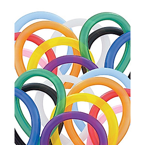 Qualatex 160Q Traditional Assortment, Biodegradable Latex Balloons, 100 Count per pack (1-Pack)