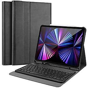 ProCase Keyboard Case for iPad Pro 11 2022 2021 2020 2018, Slim Shell Lightweight Cover with Magnetically Detachable Wireless Keyboard for iPad Pro 11 Inch 4th 3rd 2nd -Black