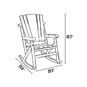 Leigh Country Rocker Chair Single Aspen Log TX 95100