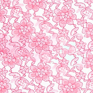 Pink Raschel Lace Fabric – Sold by The Yard (FB)