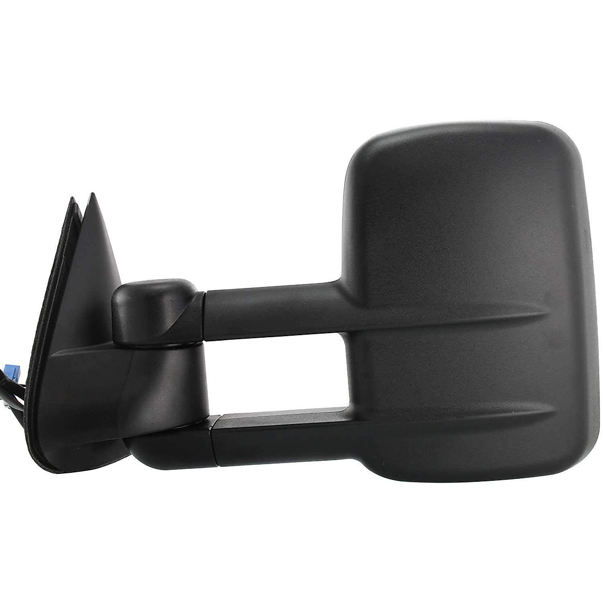 Kool Vue Power Heated Towing Door Mirrors Compatible With Chevrolet Silverado 1500 2003-2006 Manual Fold With Spotter Glass; Without Signal Light, Memory, Puddle Lamp & Auto-Dimming Textured Pair