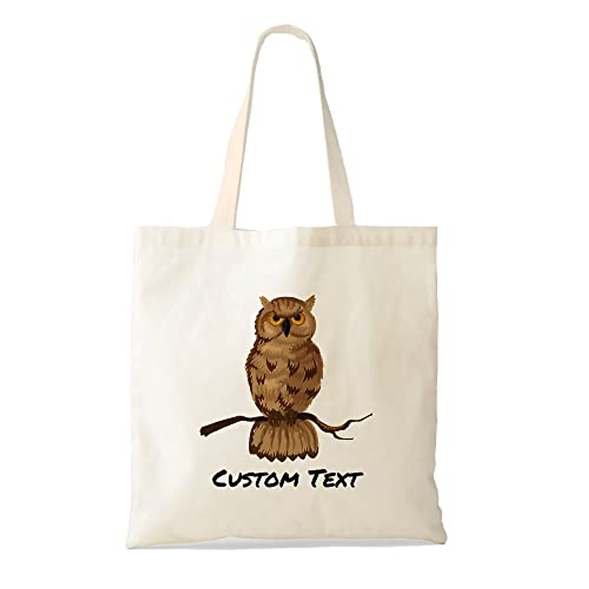 Dancinggoods Personalized owl Cotton Tote Bag with handle for Animals Lovers Series 8, Canvas Bag