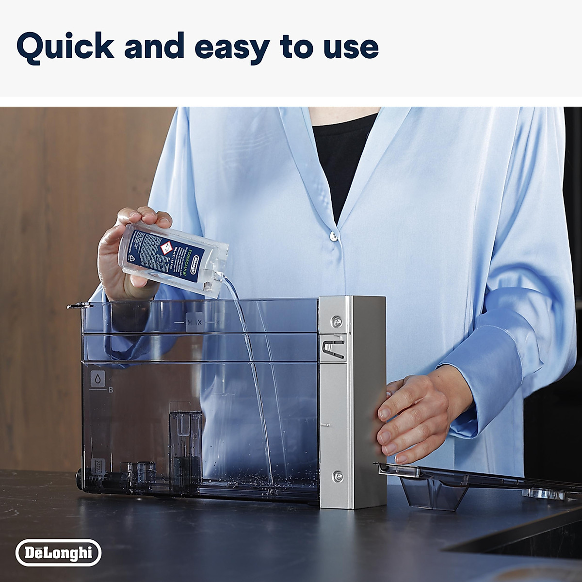 De'Longhi EcoDecalk Descaler, Eco-Friendly Universal Descaling Solution for Coffee & Espresso Machines, 2-Pack (1 use per pack)