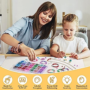 1000PCS Glass Beads for Jewelry Making Kit, 6mm Crystal Pattern Bead Stone Beaded, 28 Colors Bracelet Making Kit Loose Round Crackle Gemstone Beads for Men Women DIY Craft Necklace Earring Bracelet