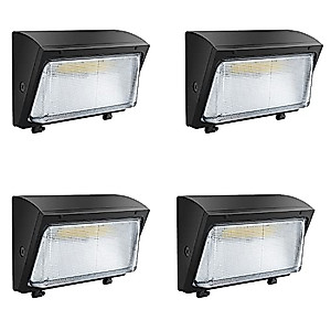 LED Wall Pack Lights 120W Ultra Bright Outdoor Security Light Fixture for Parking Lot,Warehouse,Outbuilding, Back Yard,Commercial Lighting Grade 16200LM Dimmable 5000K IP65 UL DLC Listed 4 Pack