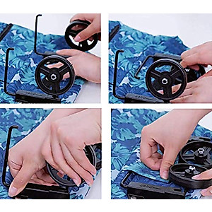 Foldable Collapsible Shopping Cart Trolley Bag with Wheels - Reusable Grocery Bags for Travel (B0B7BGLBGT)