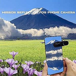 2023 New Smartphone Camera Mirror Reflection Clip Kit, Cell Phone Lens Attachments (White)